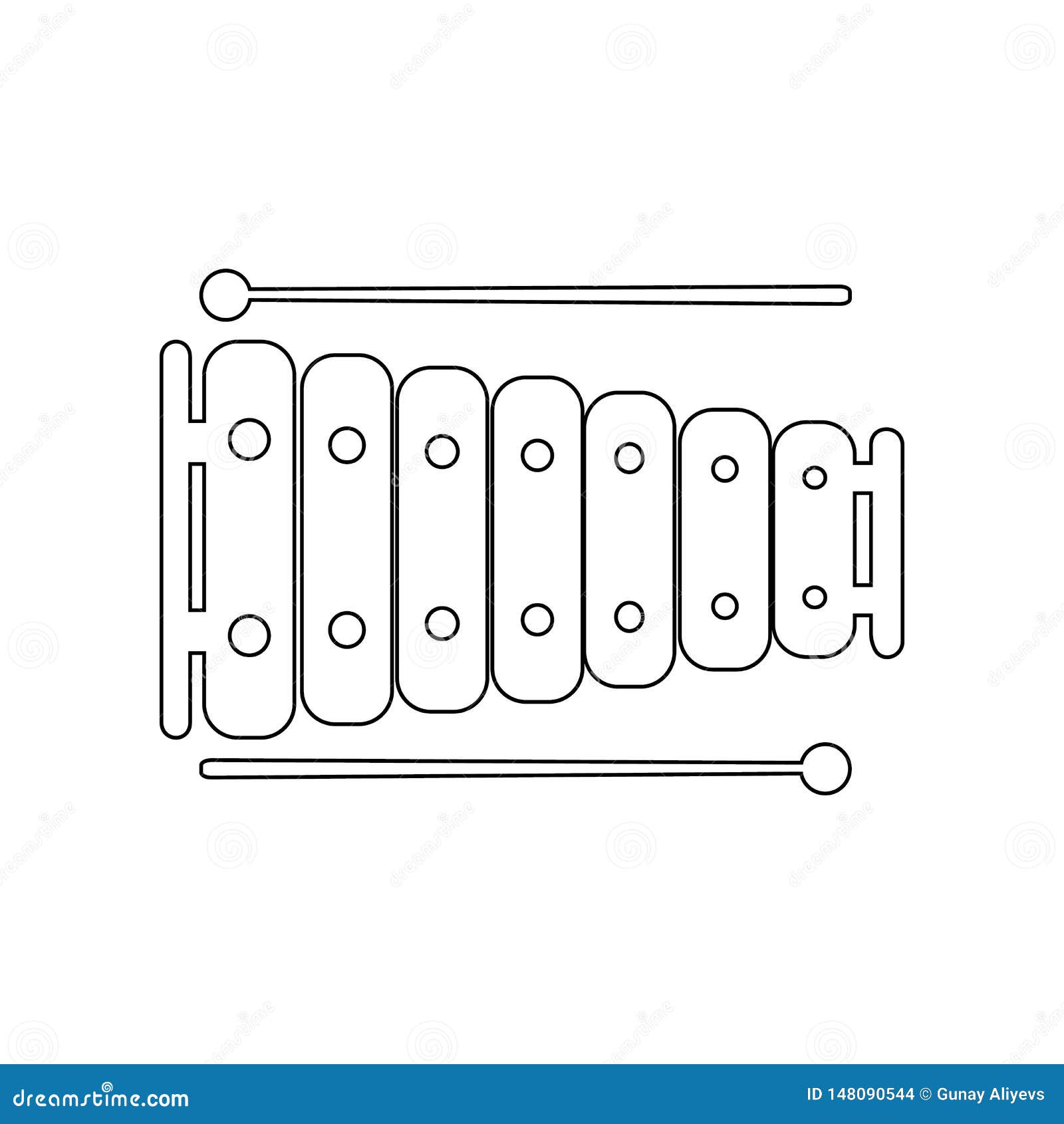 Vibraphone Marimba Icon. Element of Music Instrument for Mobile Concept ...