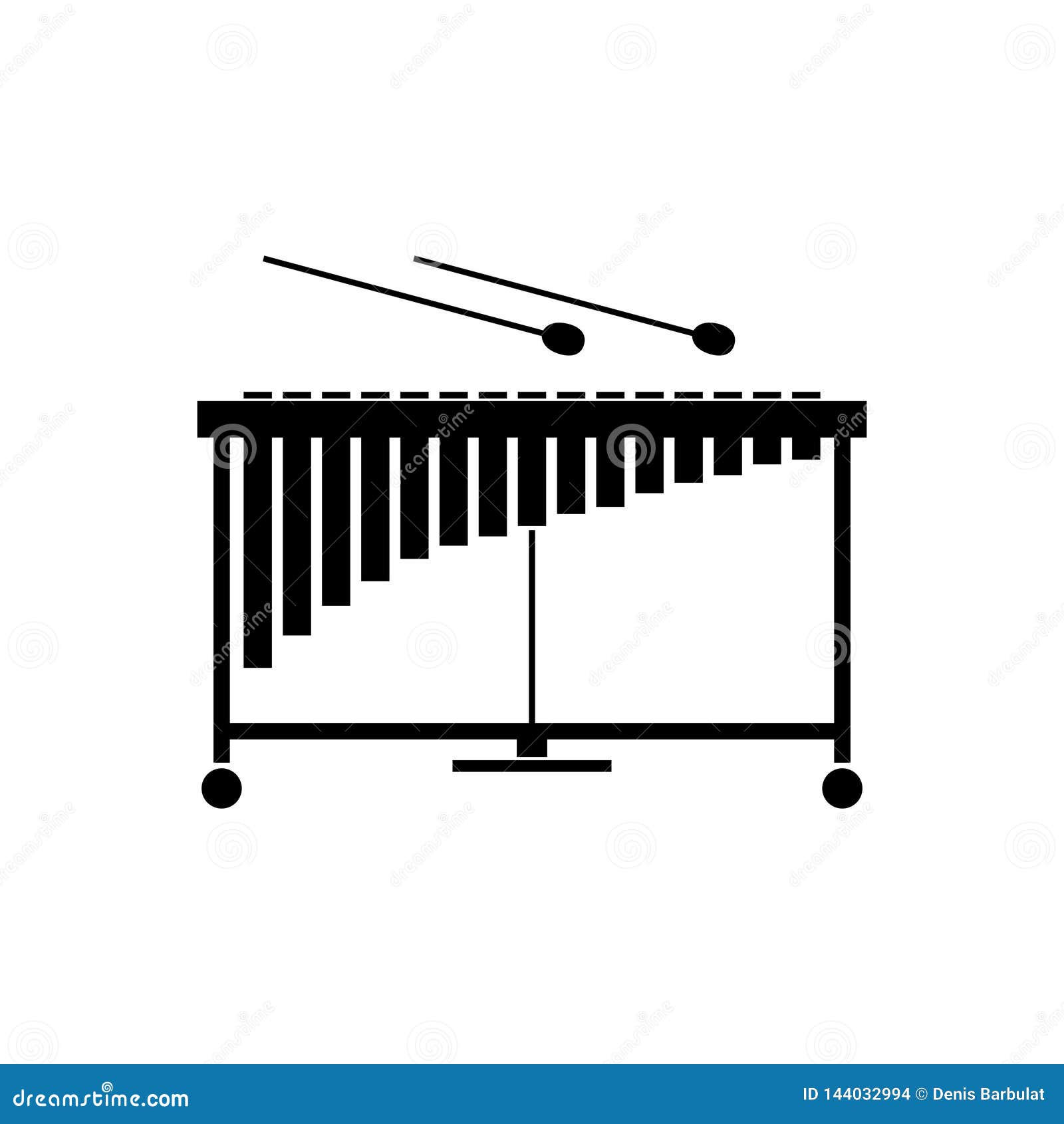 Vibraphone or Vibraharp or Vibes Icon Stock Vector - Illustration of ...
