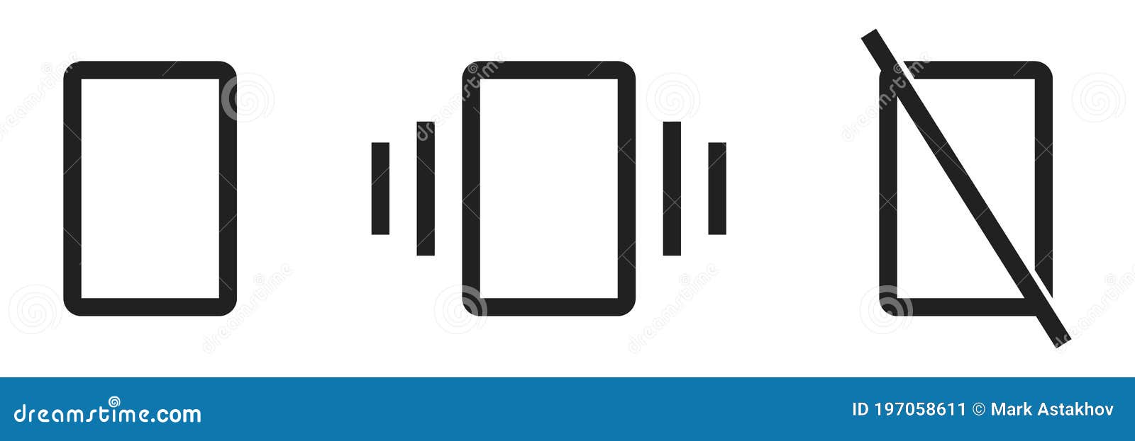 Vibrate And Call Phone Icon Set. Vector Isolated Illustration ...