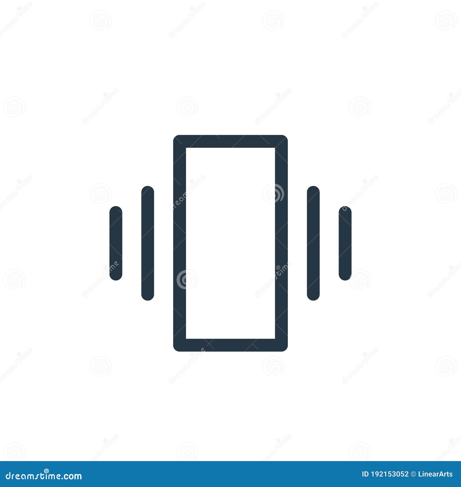 Vibrate Icon Vector from Smartphone Ui Ux Part Concept. Thin Line ...