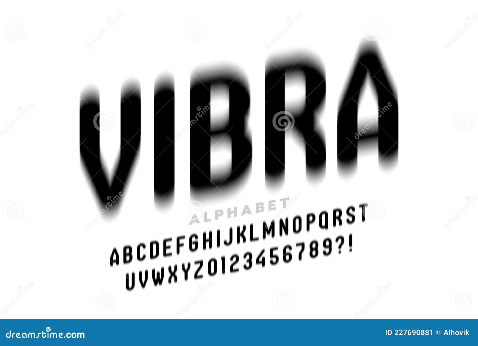 Vibrate style font design stock vector. Illustration of graphic - 227690881