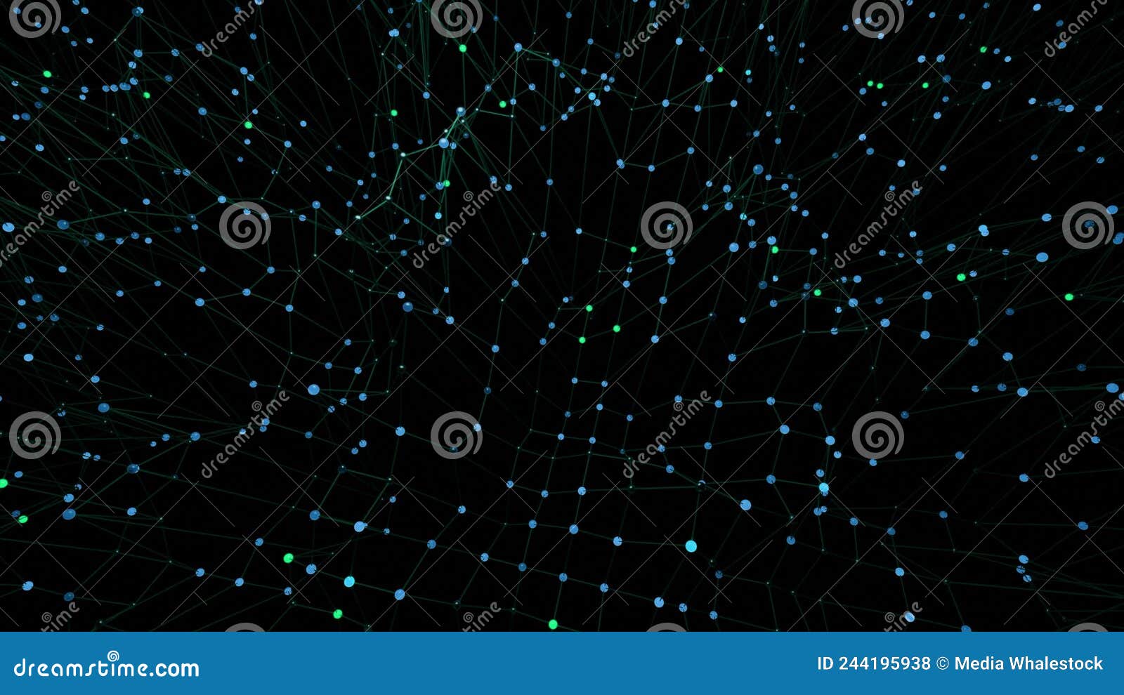 Vibrating Dots with Grid on Black Background. Design. Rapid ...