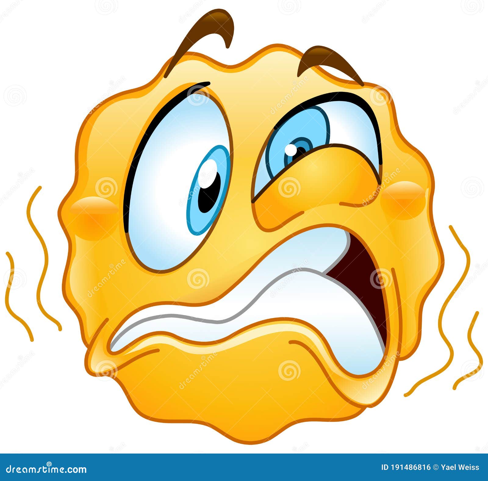 Vibrating Emoticon Vector Illustration | CartoonDealer.com #191486816