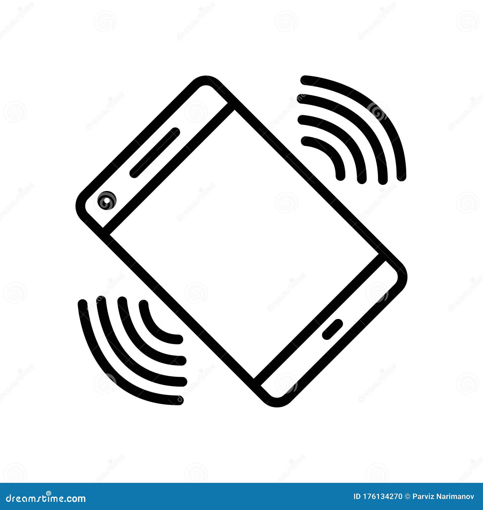 Vibrating Phone Icon Vector Illustration Stock Illustration ...