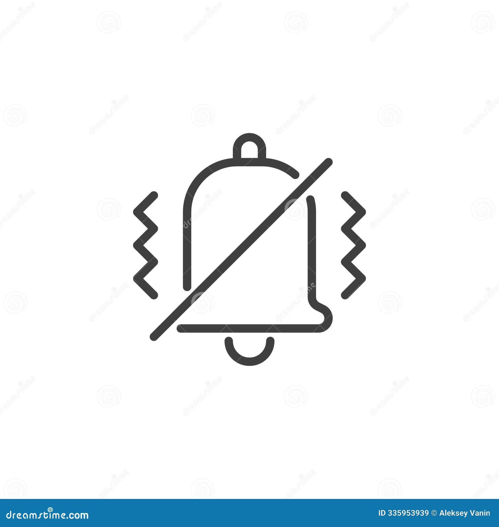 Vibration Alert line icon stock illustration. Illustration of alert ...