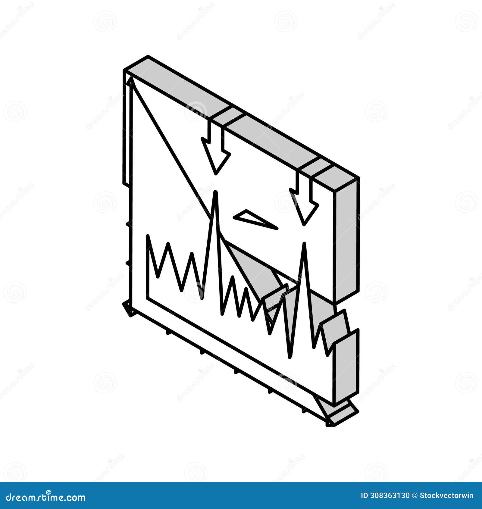 Vibration Analysis Mechanical Engineer Isometric Icon Vector ...