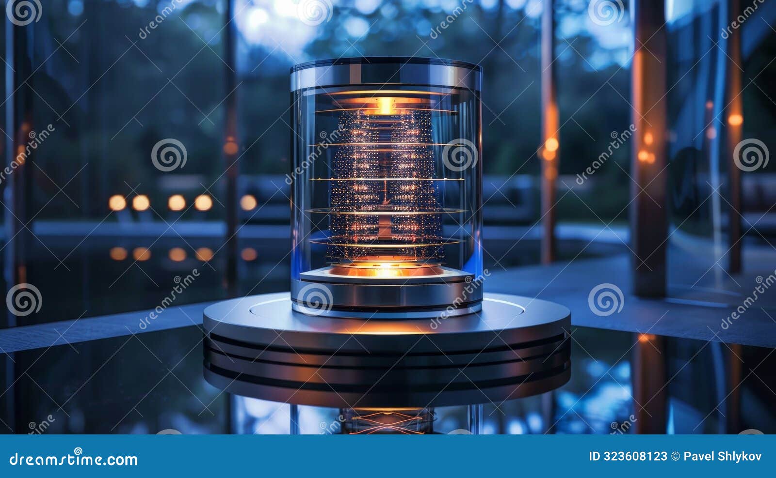 Vibration Energy Collector. Futuristic Shock Absorption System Stock ...