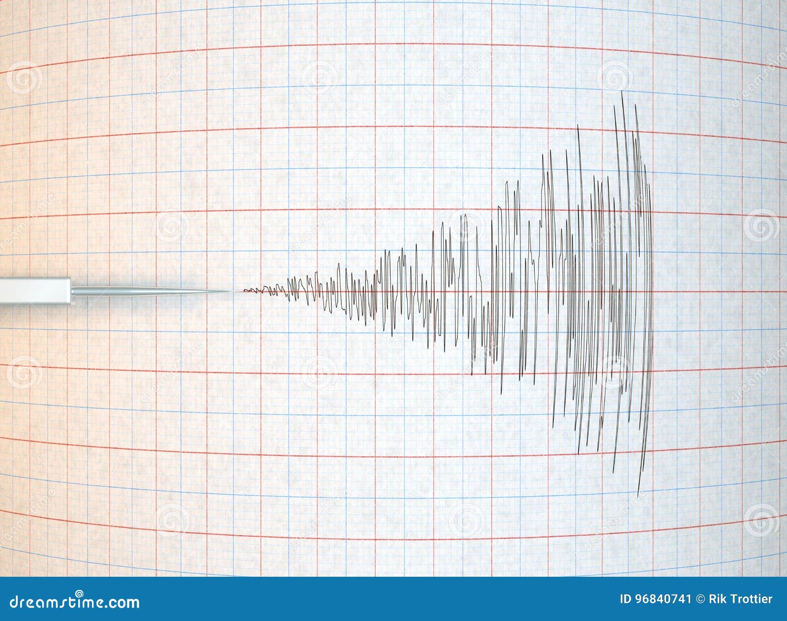 Seismometer paper stock illustration. Illustration of frequency - 96840741