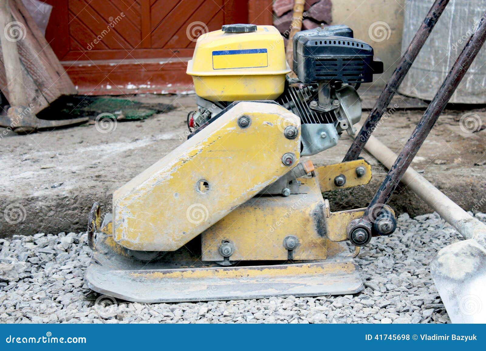 Vibration Machine and Pavement Stock Photo - Image of lane, aura: 41745698