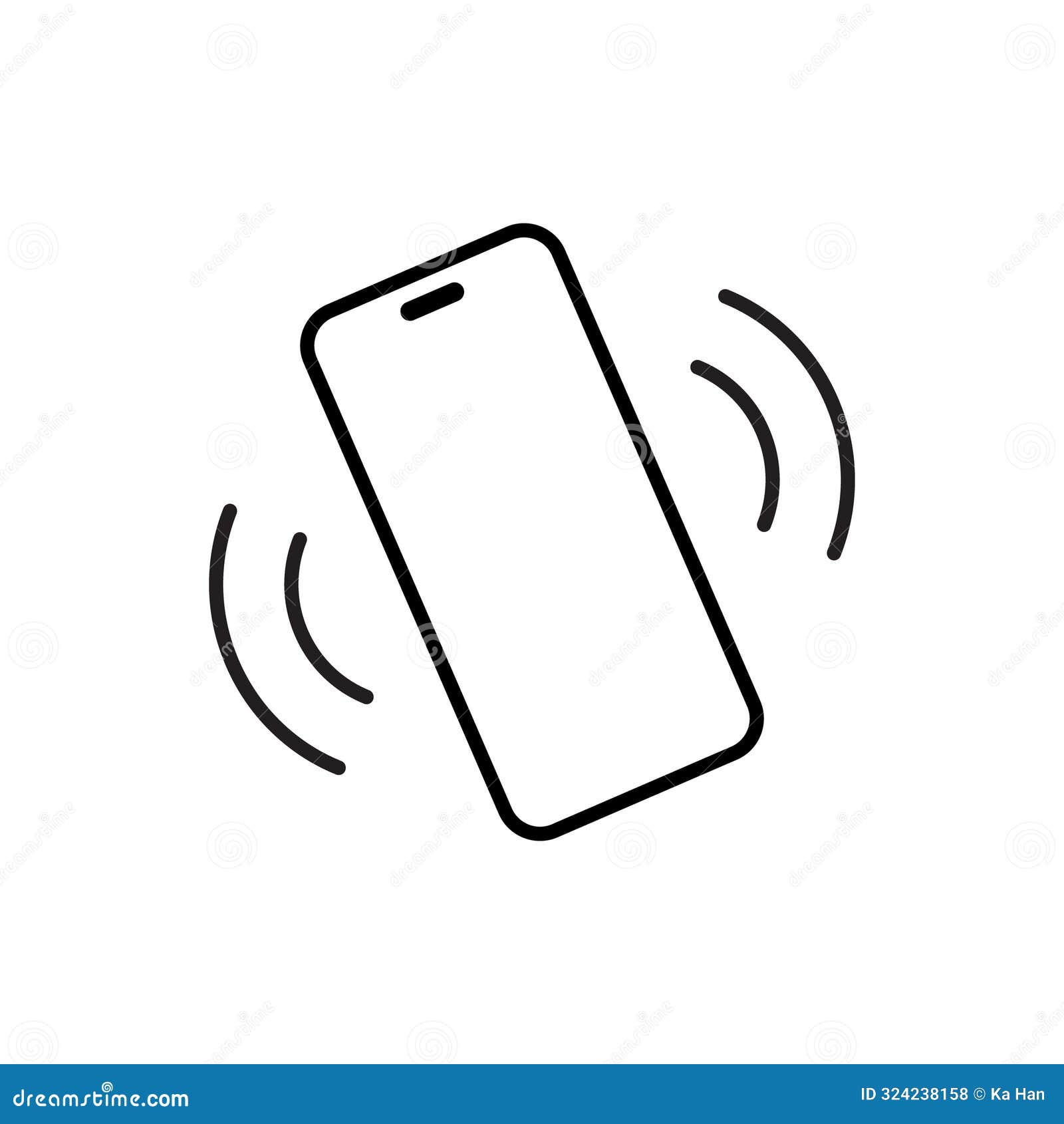 Vibration Mode Icon. Smartphone Vibrating Sign Symbol Stock ...