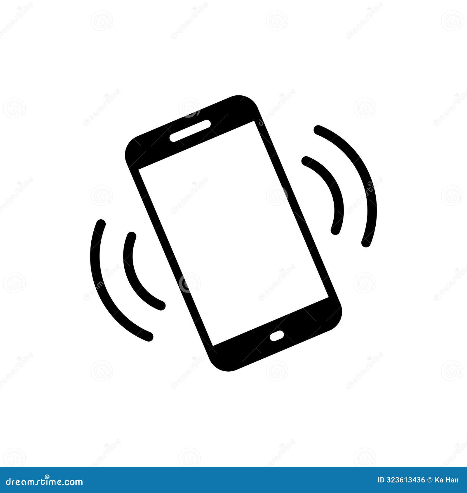 Vibration Mode Phone Icon. Cellphone Vibrating Sign Symbol Stock Vector ...