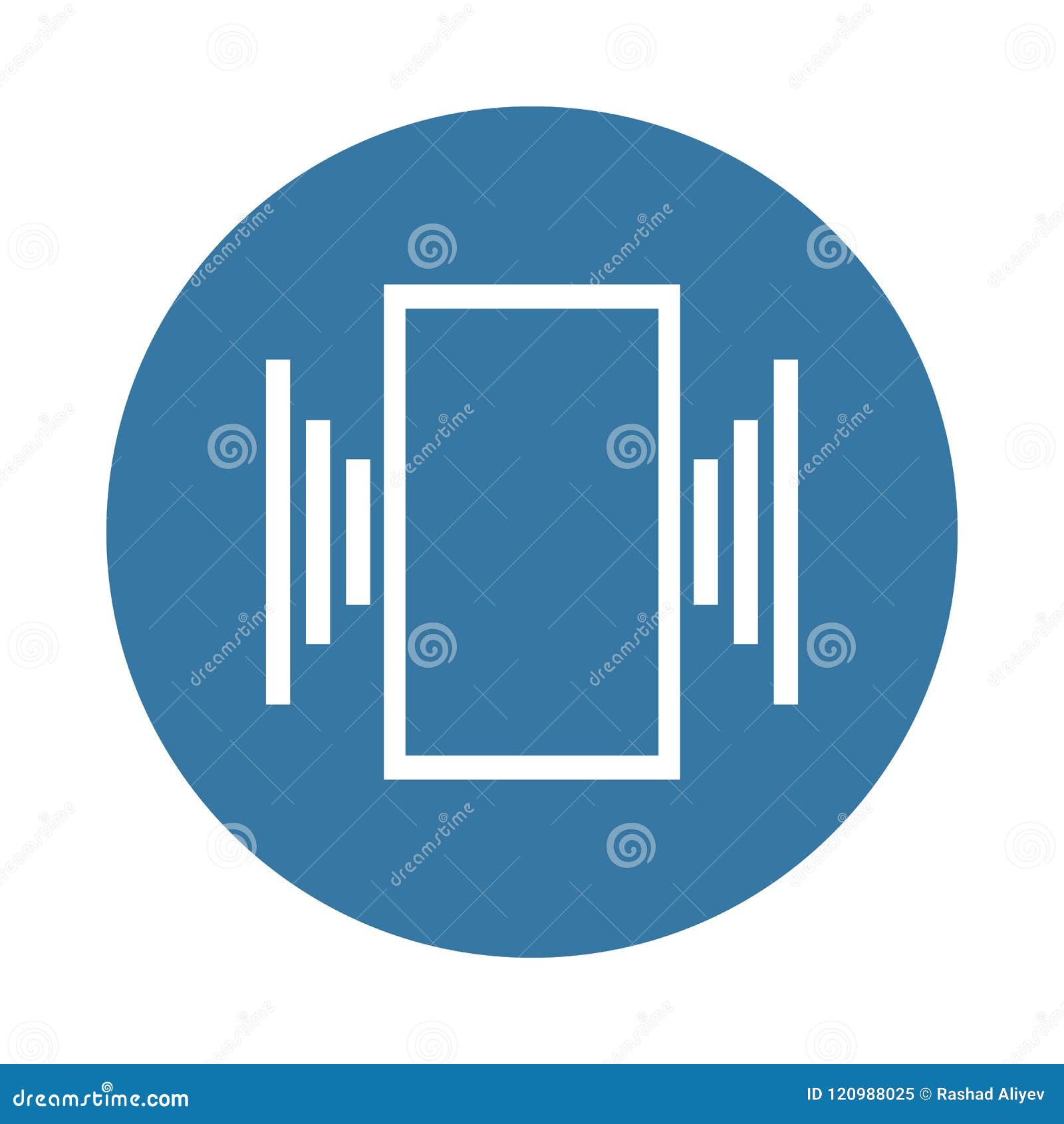 Vibration on the Phone Icon in Badge Style Stock Illustration ...