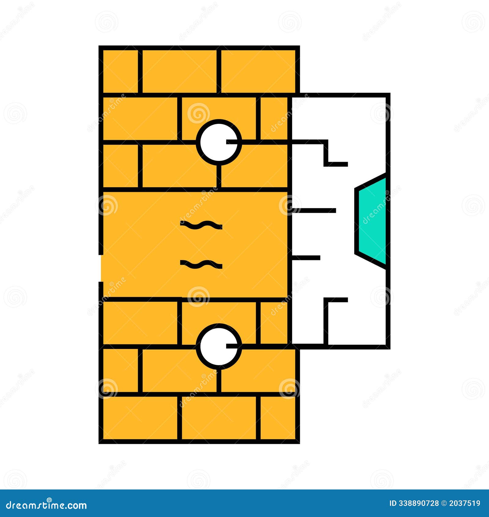 Vibration Sensor Icon Color Illustration Stock Vector - Illustration of ...