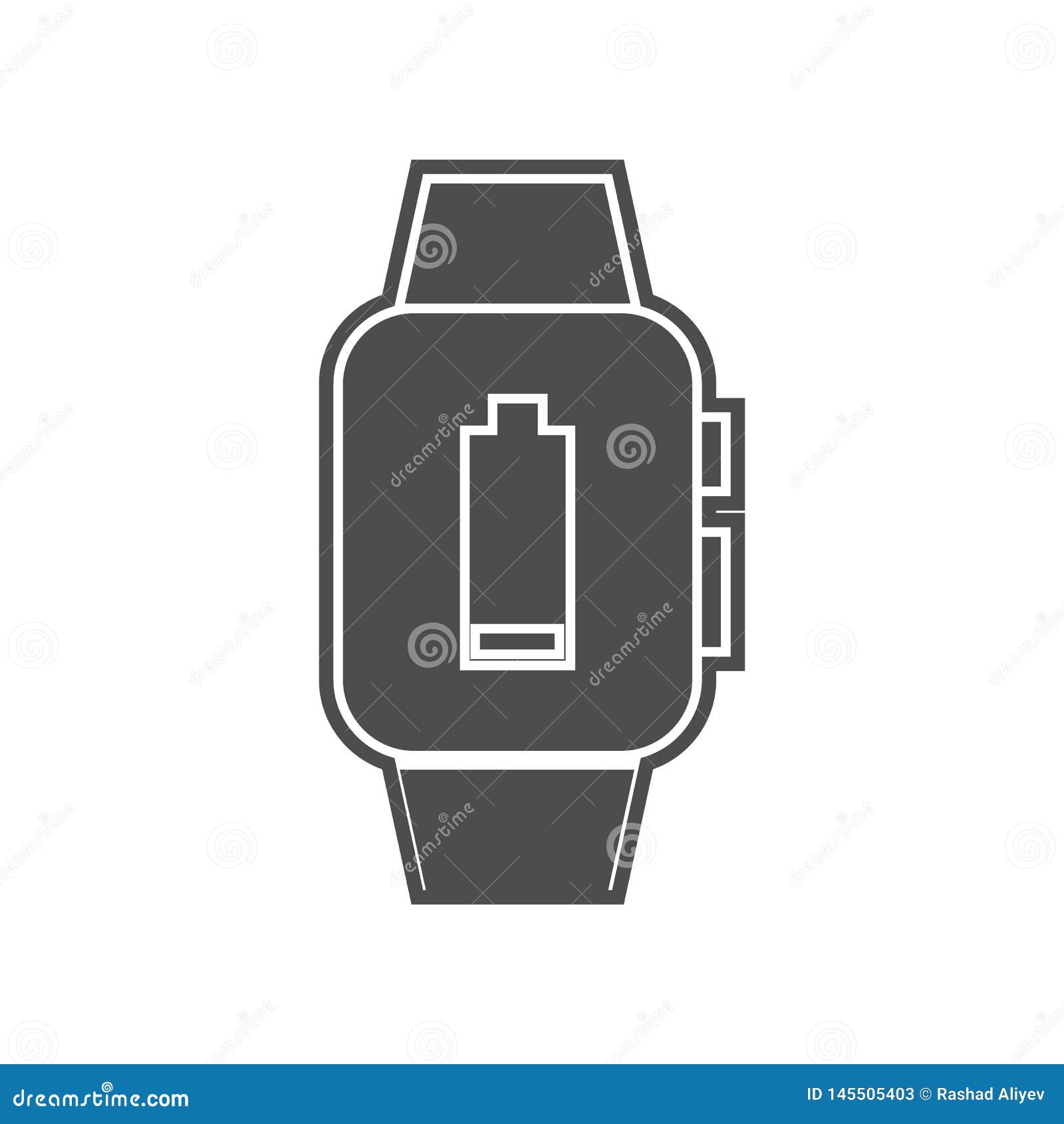 Vibration on a Smart Watch Icon. Element of Minimalistic for Mobile ...