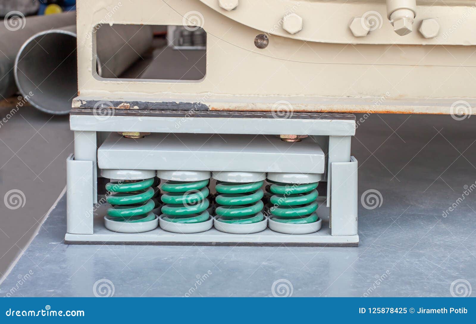 Vibration Spring for Support Heavy Machine Stock Image - Image of ...
