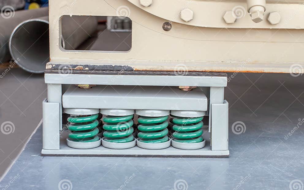 Vibration Spring for Support Heavy Machine Stock Image - Image of ...