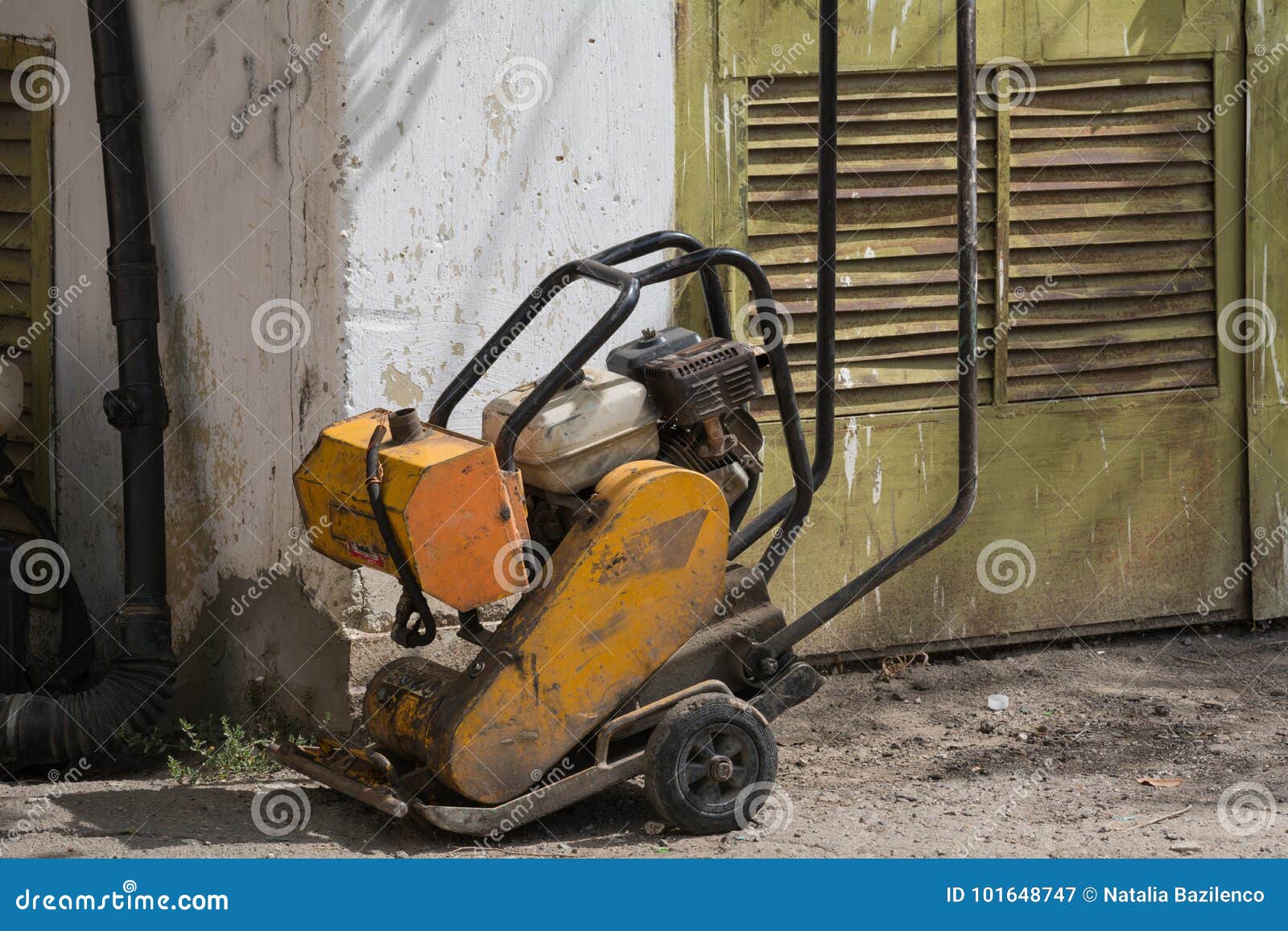 Vibratory Plate Compactor Compacting Asphalt at Road Repair Stock Image ...