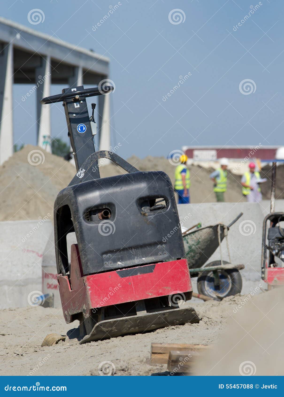 Vibratory plate compactor stock photo. Image of industrial - 55457088