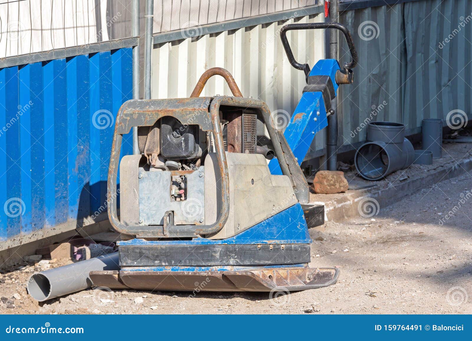 Vibratory Plate Compactor stock image. Image of amsterdam - 159764491