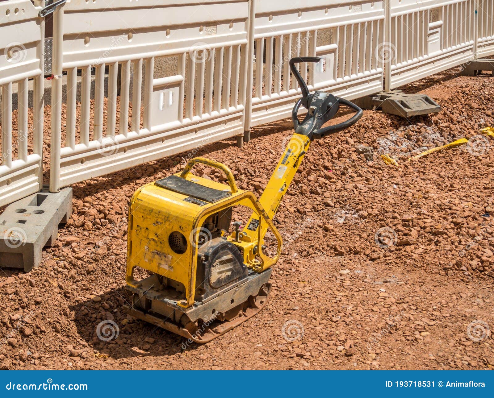 Vibratory Plate for Road Construction Stock Image - Image of ...