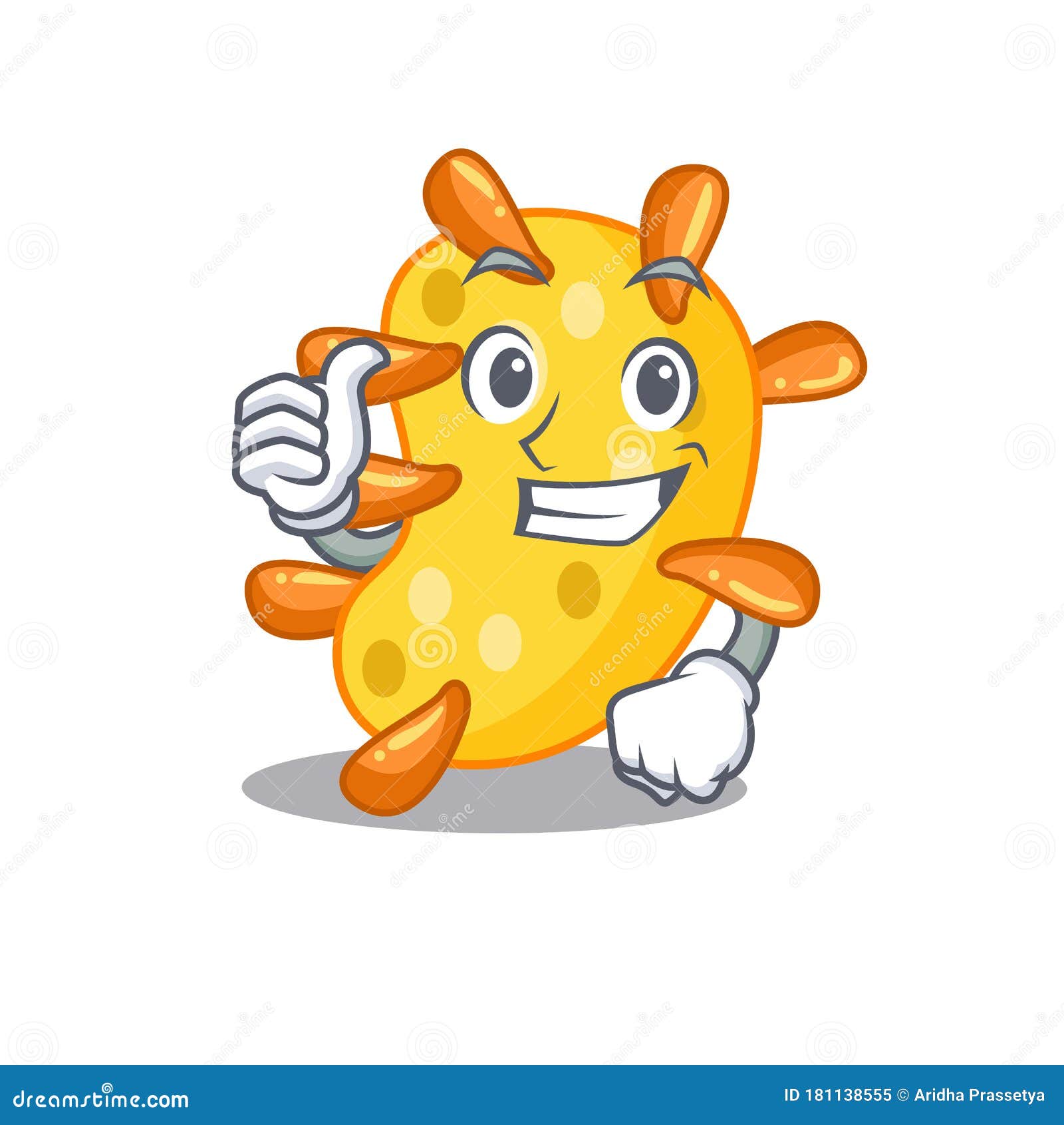 Vibrio Cartoon Character Design Making OK Gesture Stock Vector ...