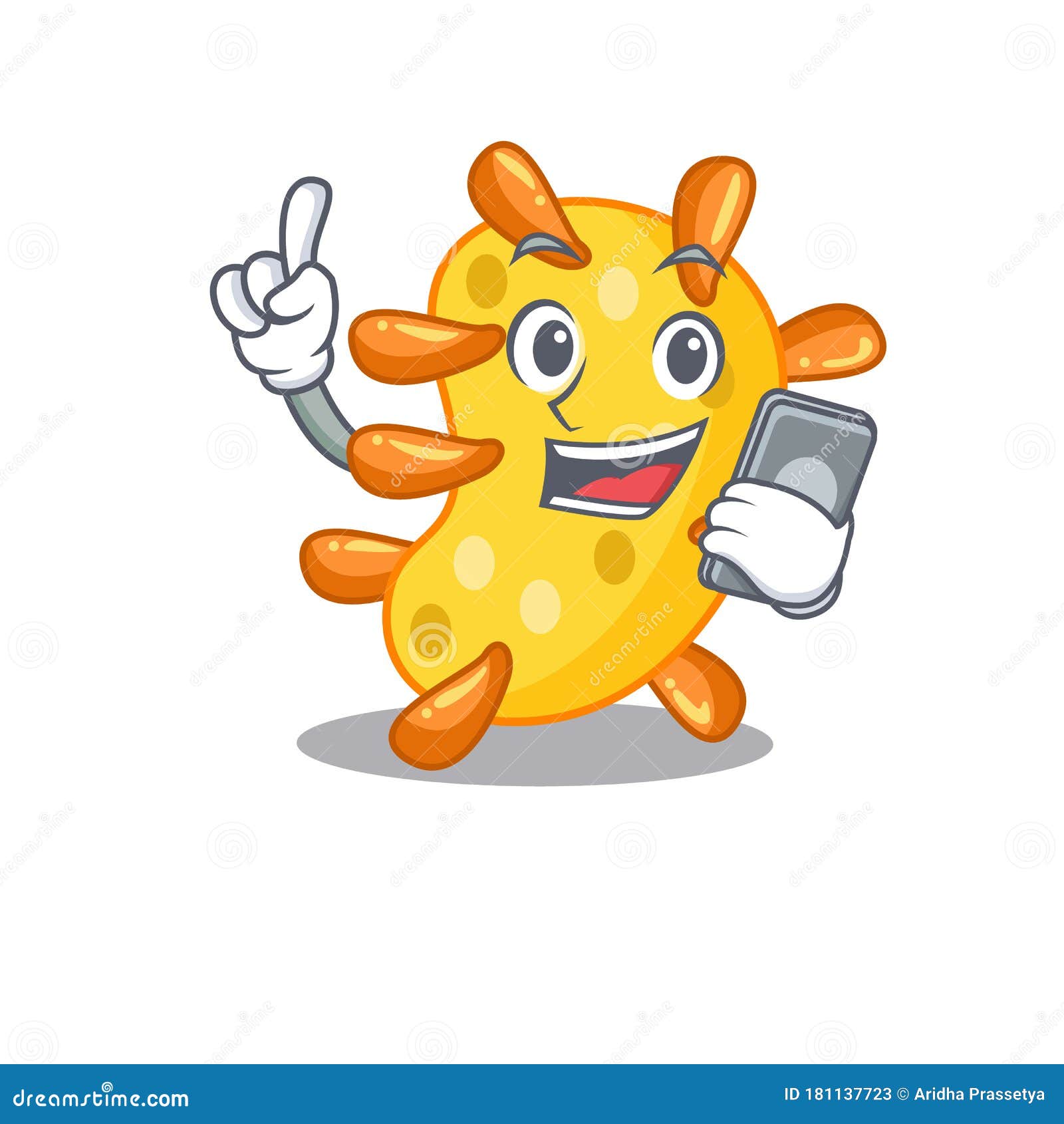 Vibrio Cartoon with Character Speaking on Phone Stock Vector ...