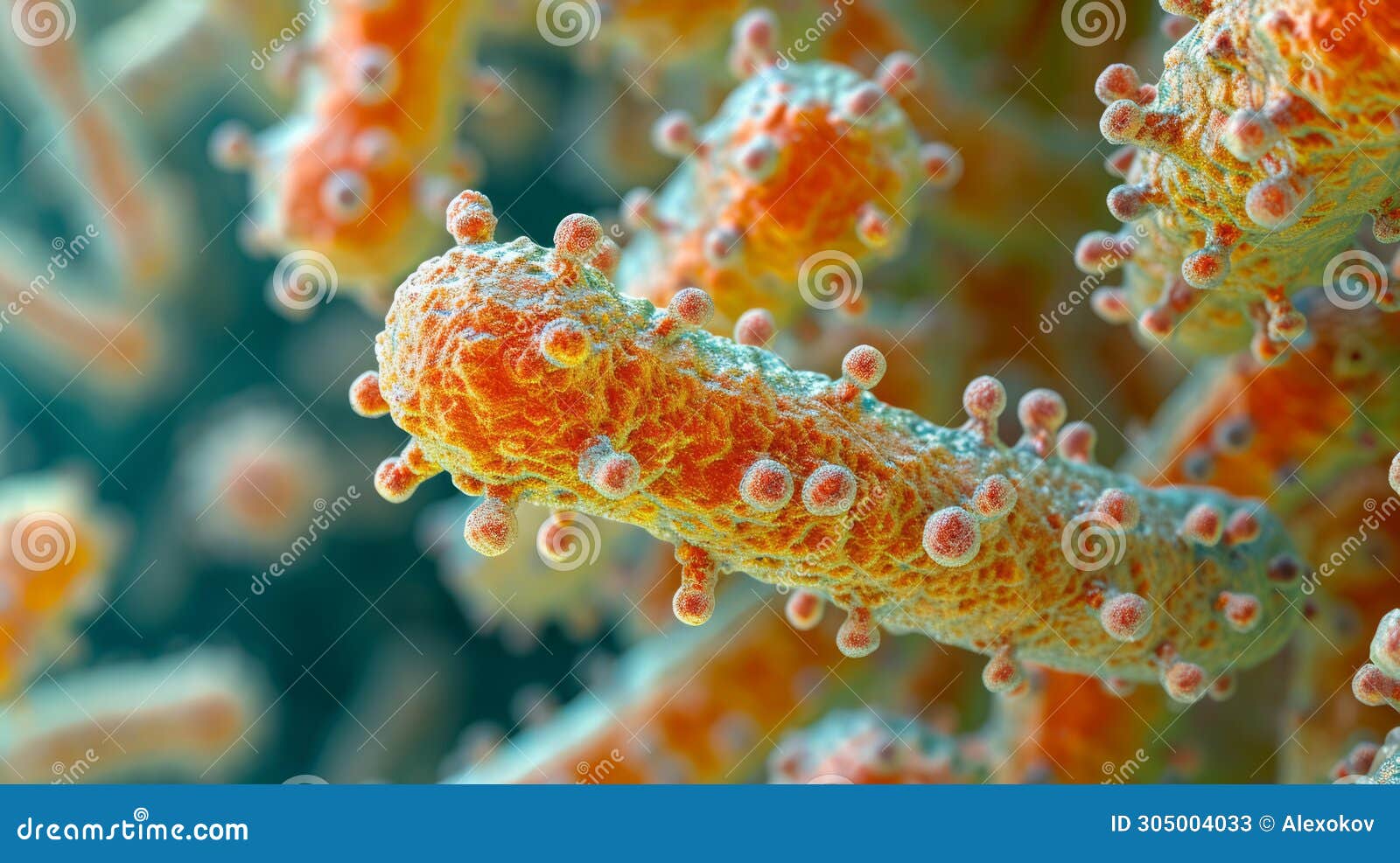Vibrio Cholerae Bacteria Under a Microscope AI Generated Stock ...