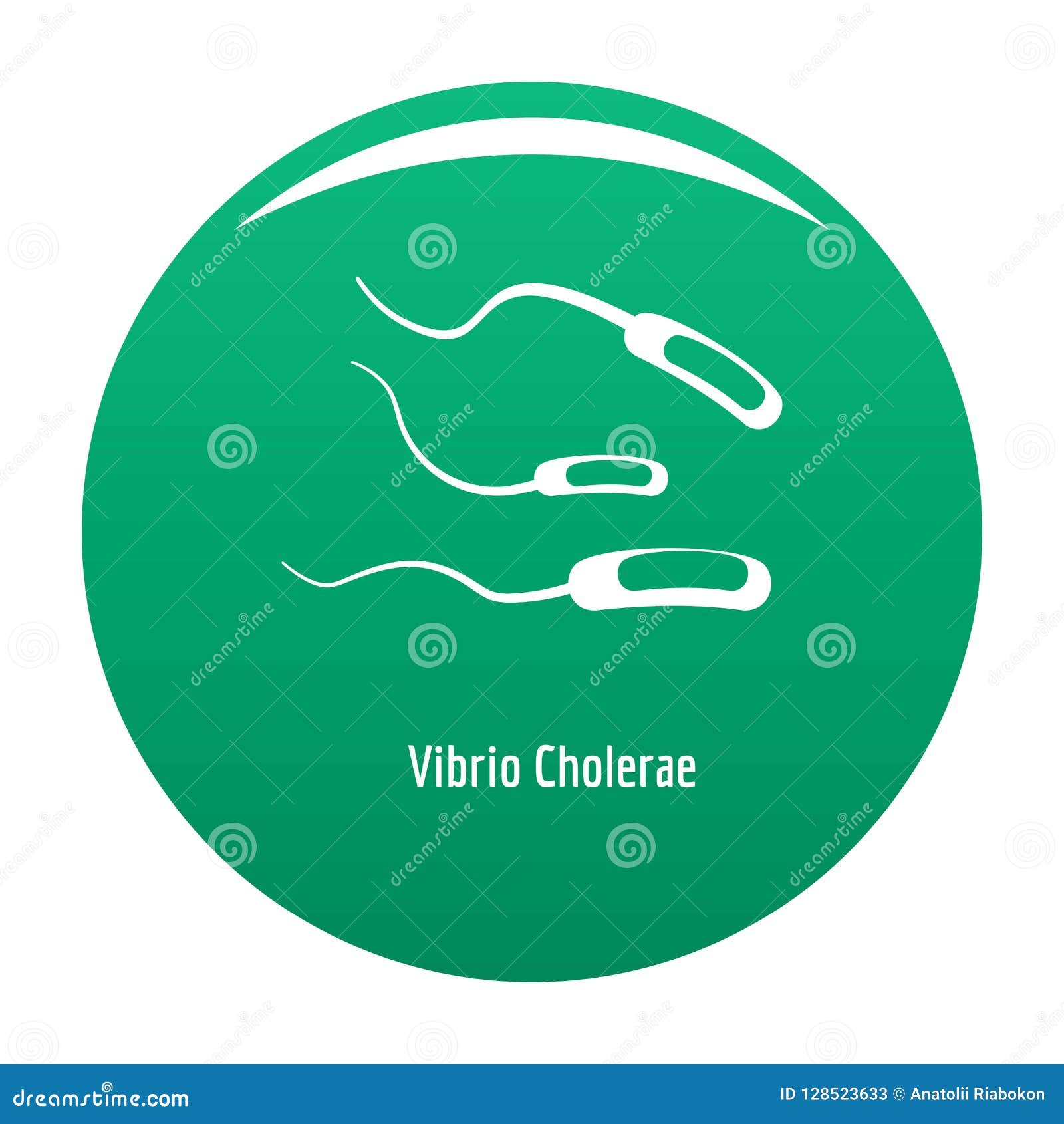 Vibrio Cholerae Icon Vector Green Stock Vector - Illustration of close ...