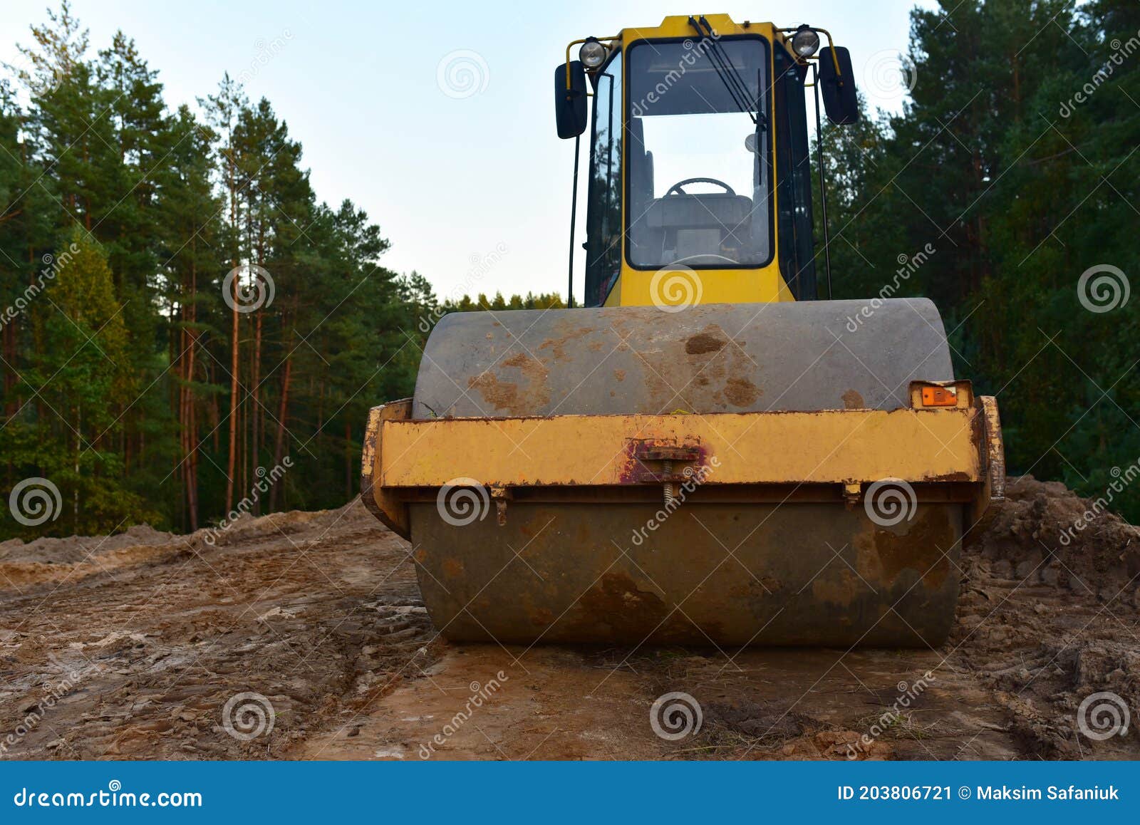 Vibro Roller Soil Compactor at Road Construction and Bridge Projects in ...