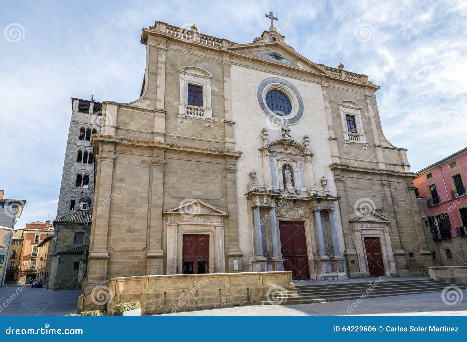 Vic, Spanje de kathedraal stock foto. Image of kerk, vierkant - 64229606