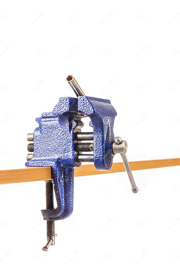 Vice clamp with workpiece stock image. Image of adjusting - 44664641