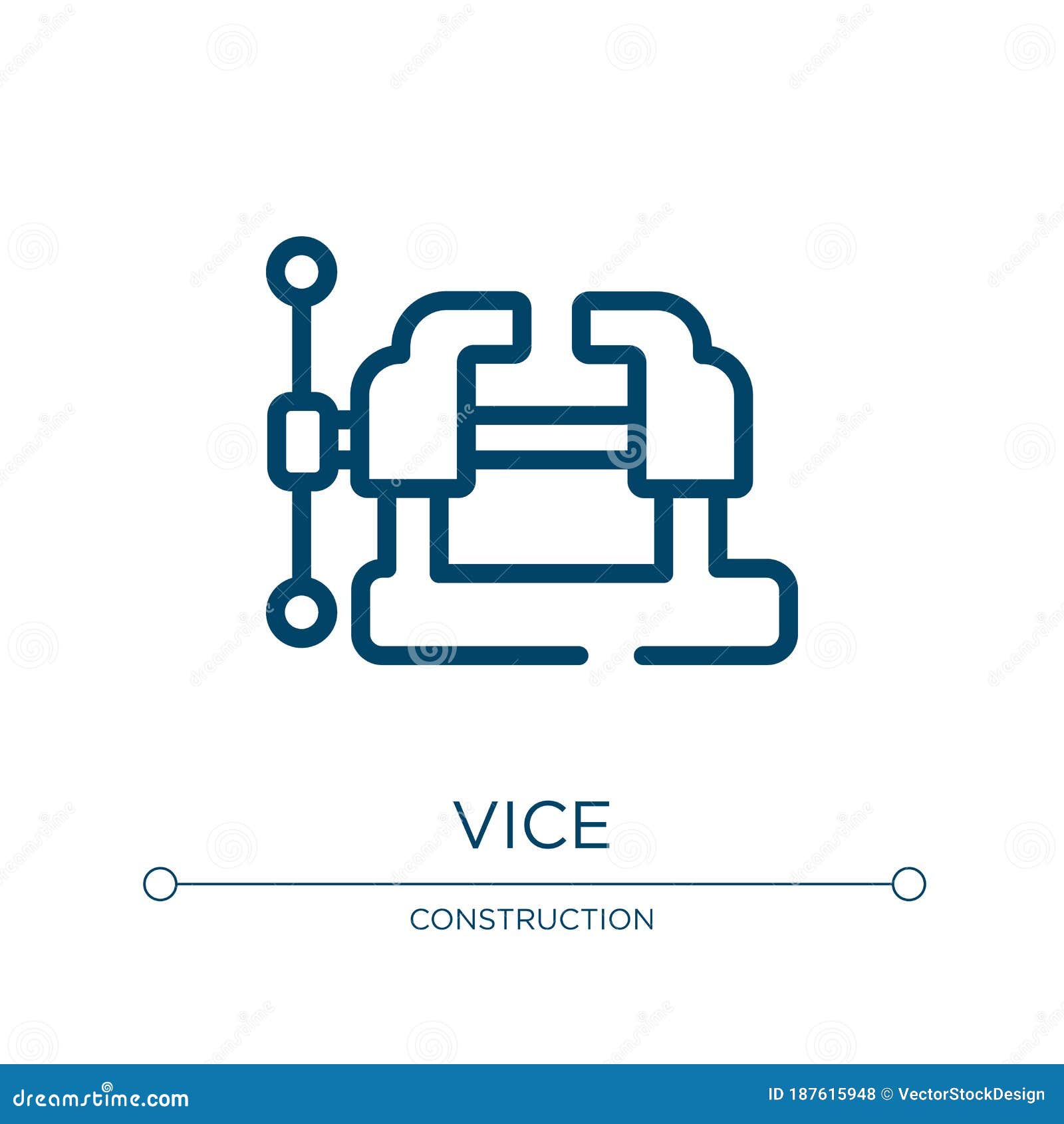 Vice Icon. Linear Vector Illustration from Carpentry Collection ...