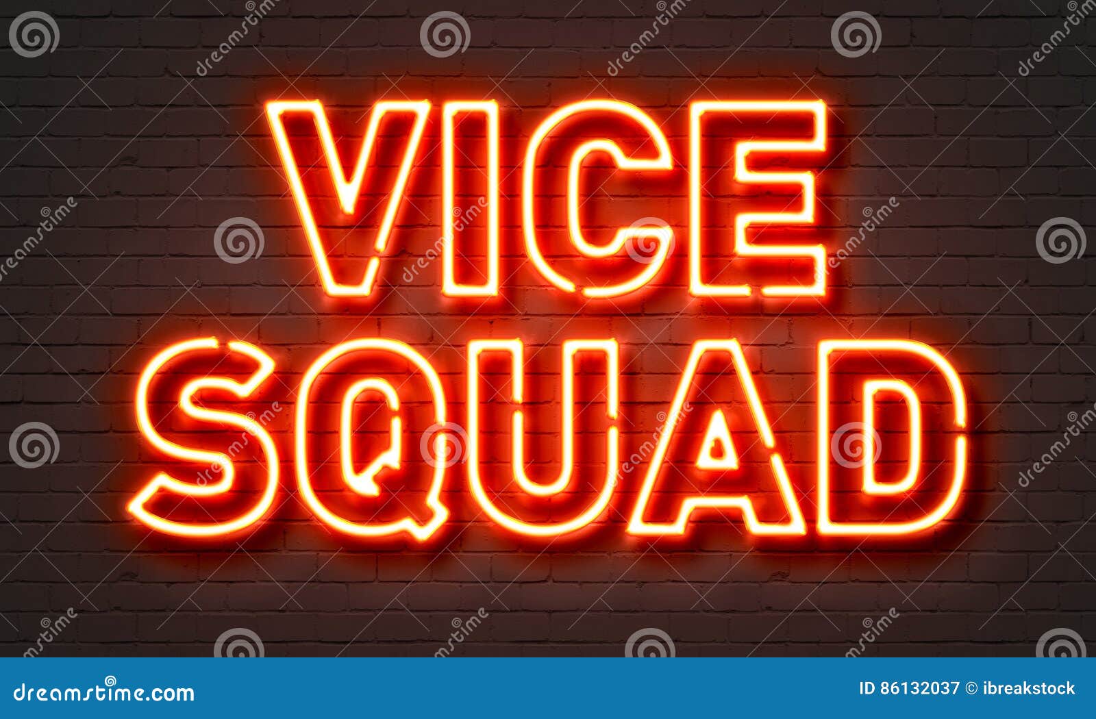Vice squad neon sign stock image. Image of vice, sign - 86132037