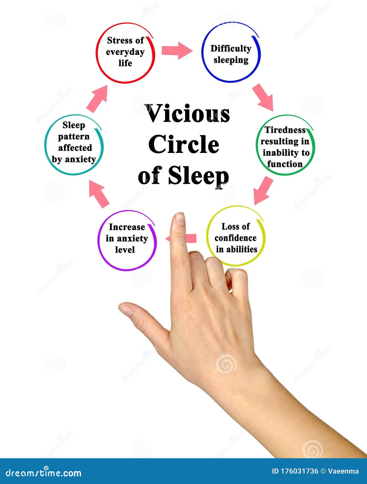 Vicious Circle of Sleep stock illustration. Illustration of circle ...