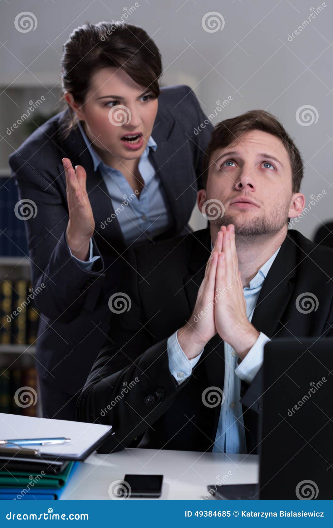 Victim of mobbing in work stock image. Image of office - 49384685