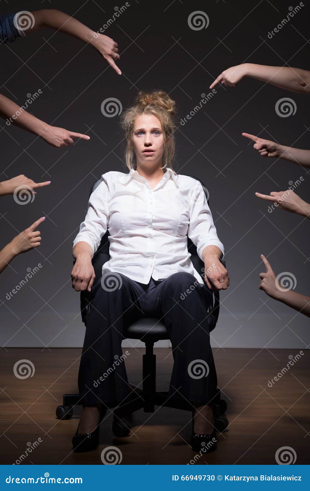 Victim of mobbing stock photo. Image of abuse, disaster - 66949730