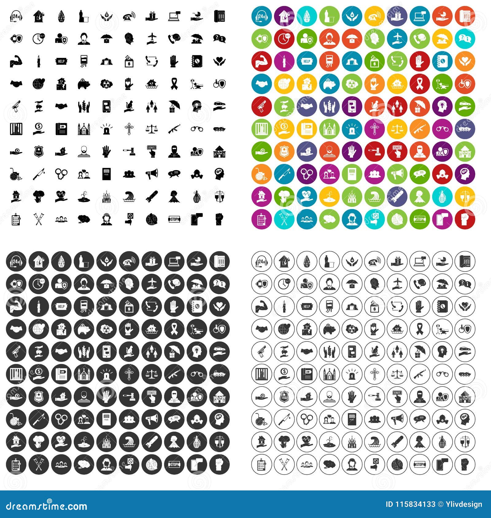 100 Victim Support Icons Set Vector Variant Stock Vector - Illustration ...