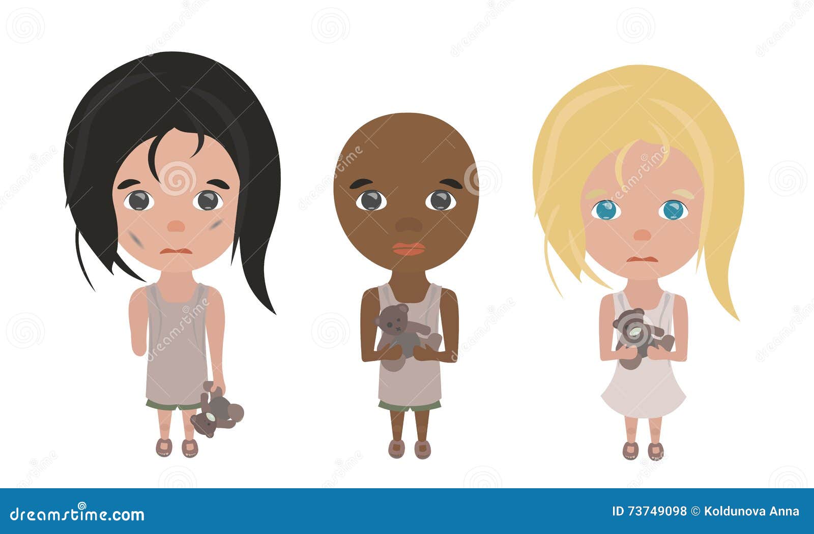 Victims of War: Children without Homes and Parents Stock Vector ...