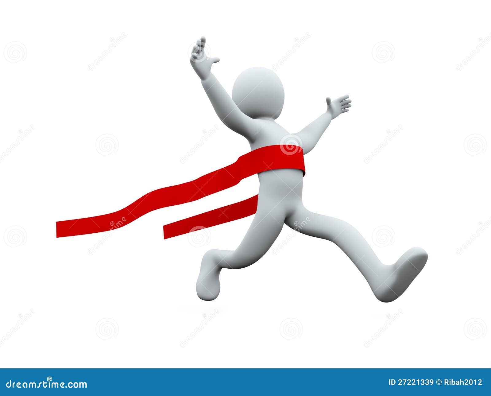 Victoire de l'homme 3d illustration stock. Illustration du ligne - 27221339