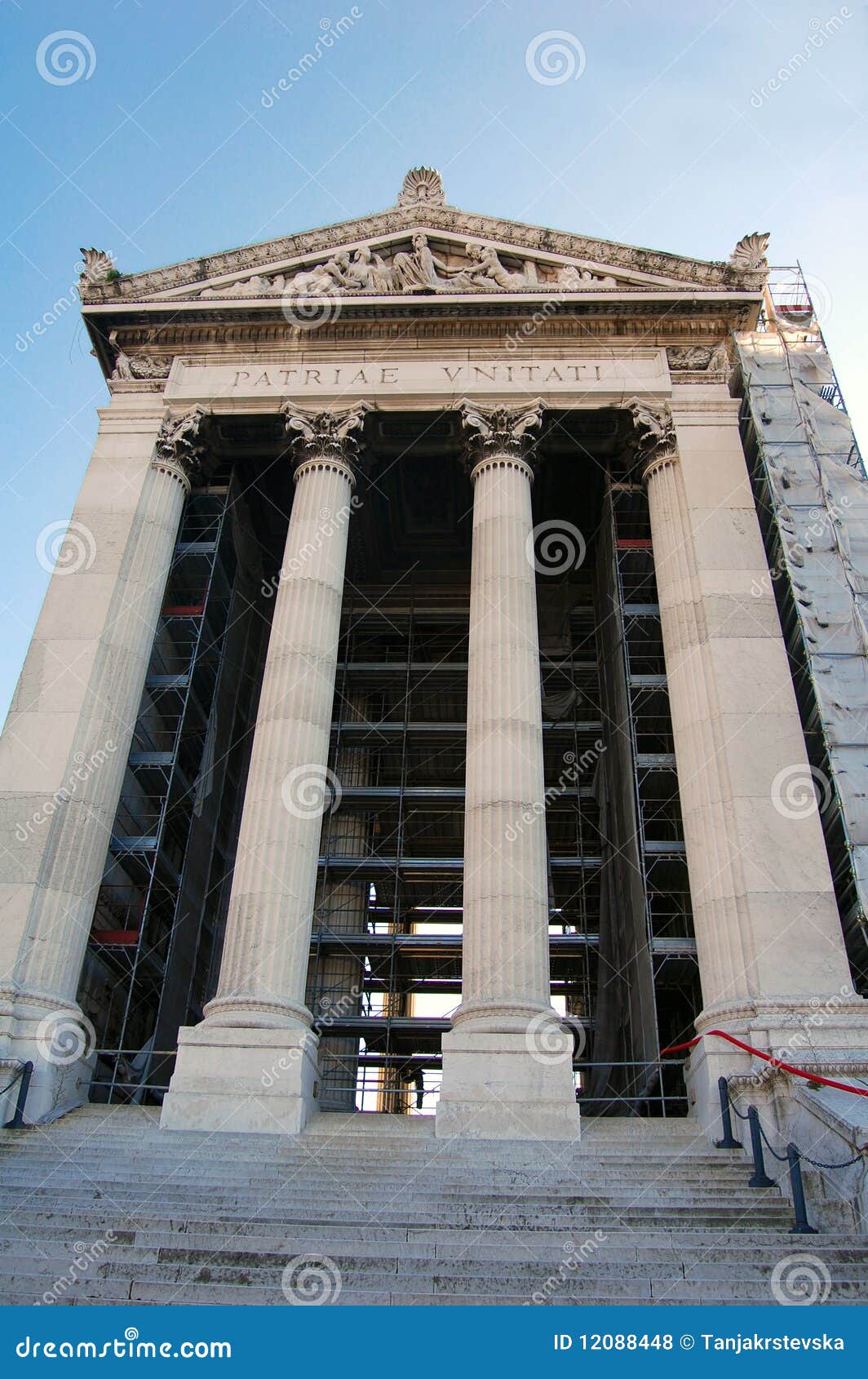 The Victor Emmanuel Monument in Rome Detail Stock Photo - Image of ...