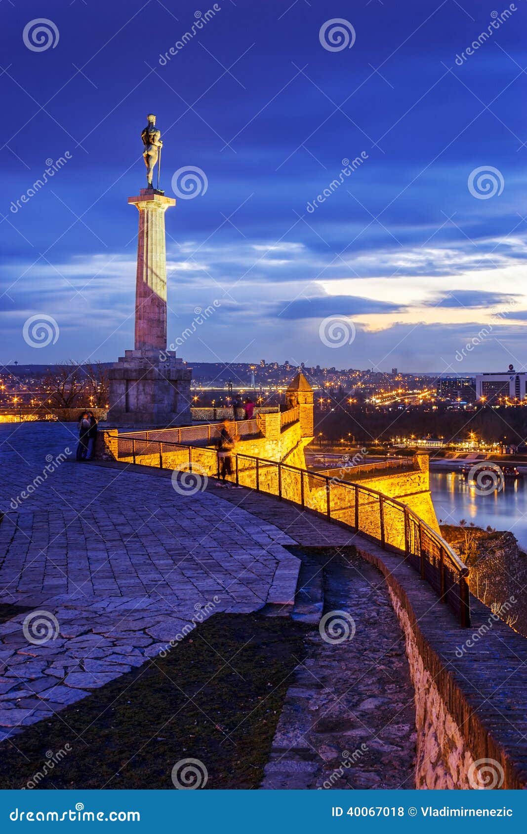 Victor Monument, Belgrade, Serbia Stock Photo - Image of dramatic ...