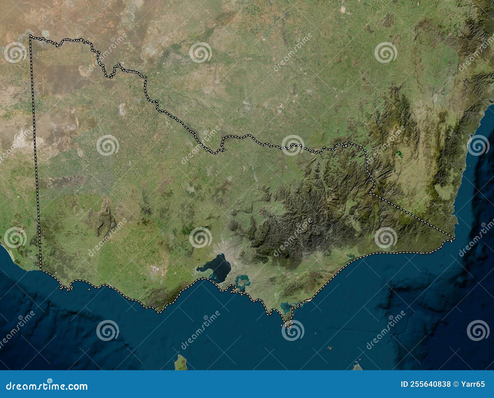 Victoria, Australia. Low-res Satellite. No Legend Stock Illustration ...