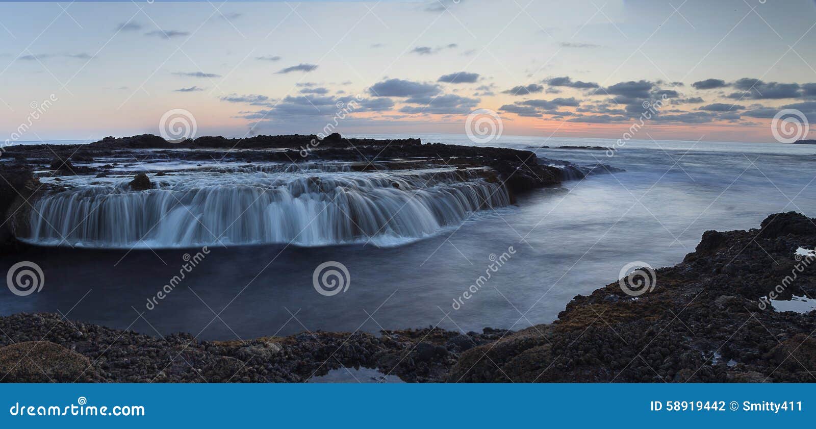Victoria Beach Rocks with Water Flowing Stock Photo - Image of tower ...