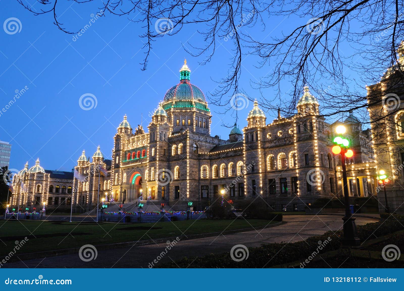 Victoria city night scene stock photo. Image of granite - 13218112