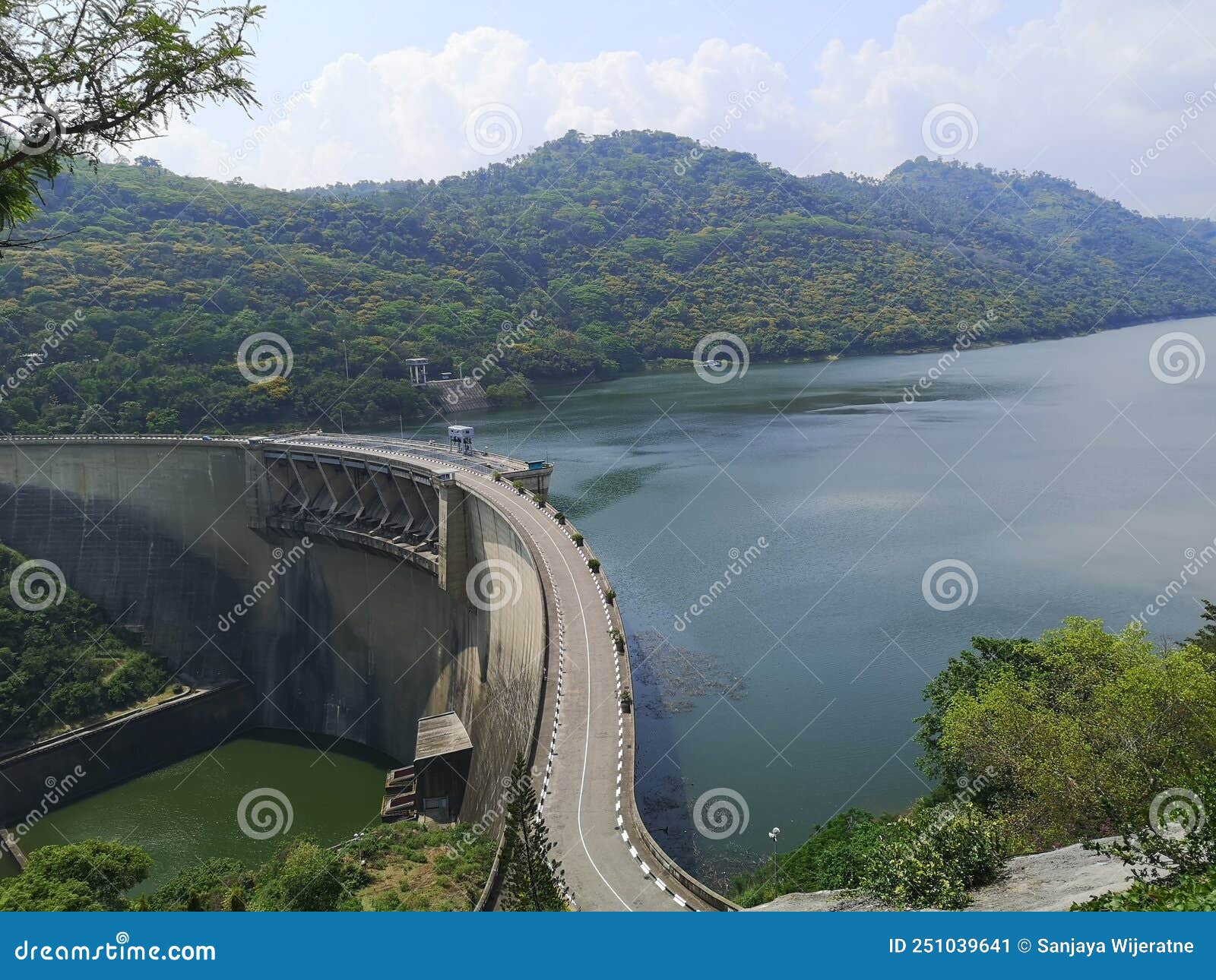 Victoria Dam Sri Lanka stock image. Image of waterway - 251039641