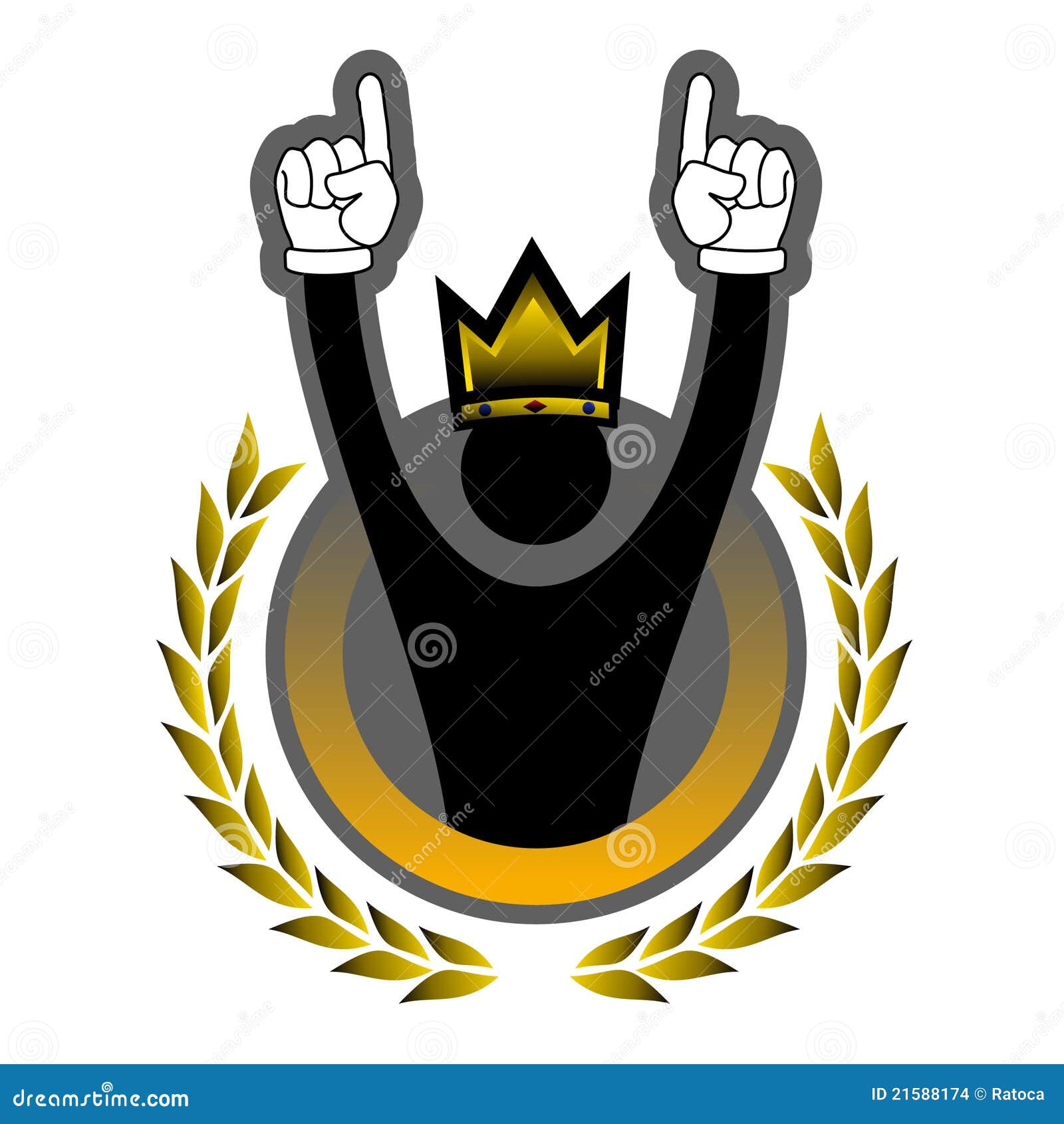 Victoria del rey ilustración del vector. Ilustración de redondo - 21588174