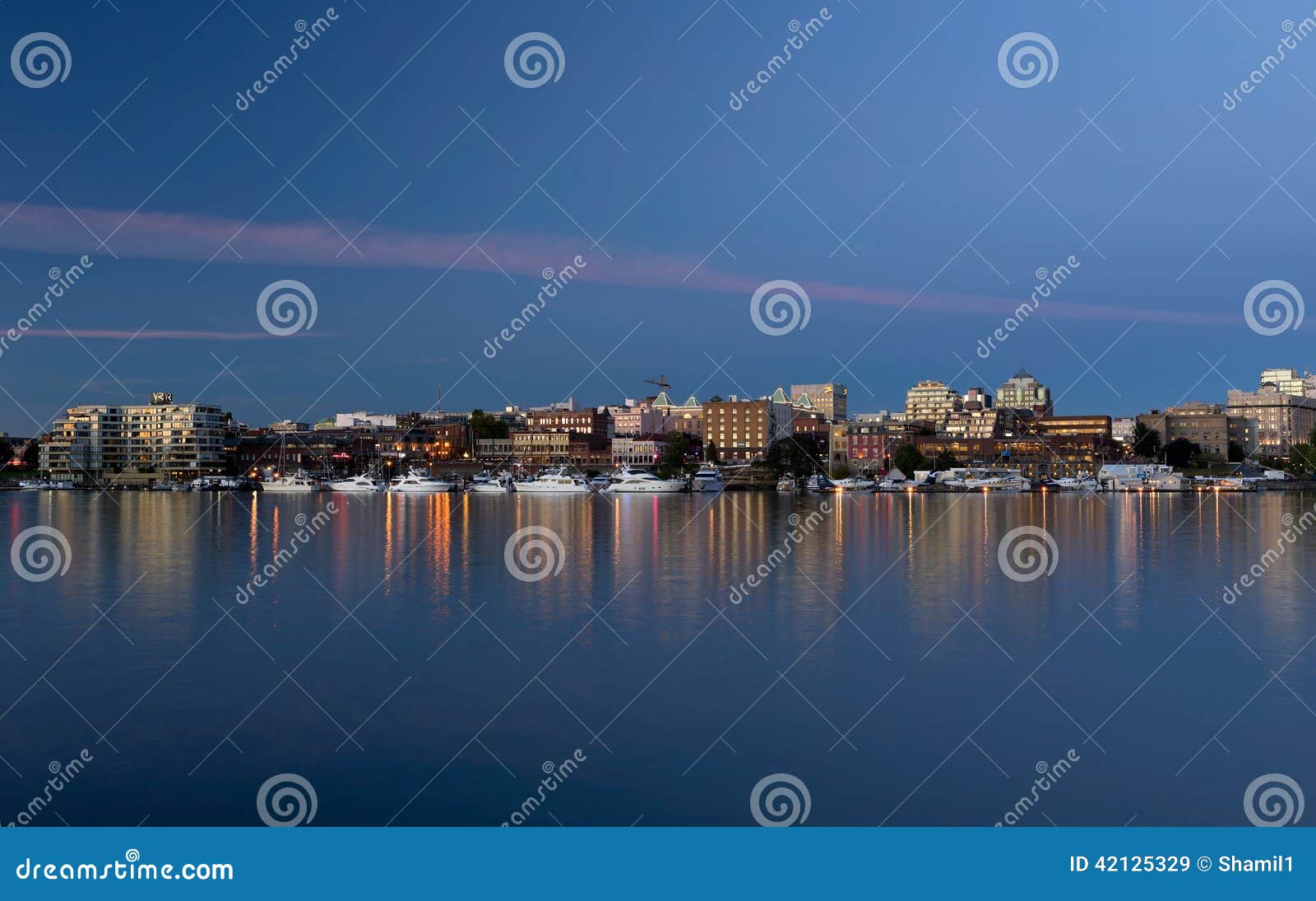 Victoria Inner Harbour at Sunset Editorial Stock Image - Image of ...