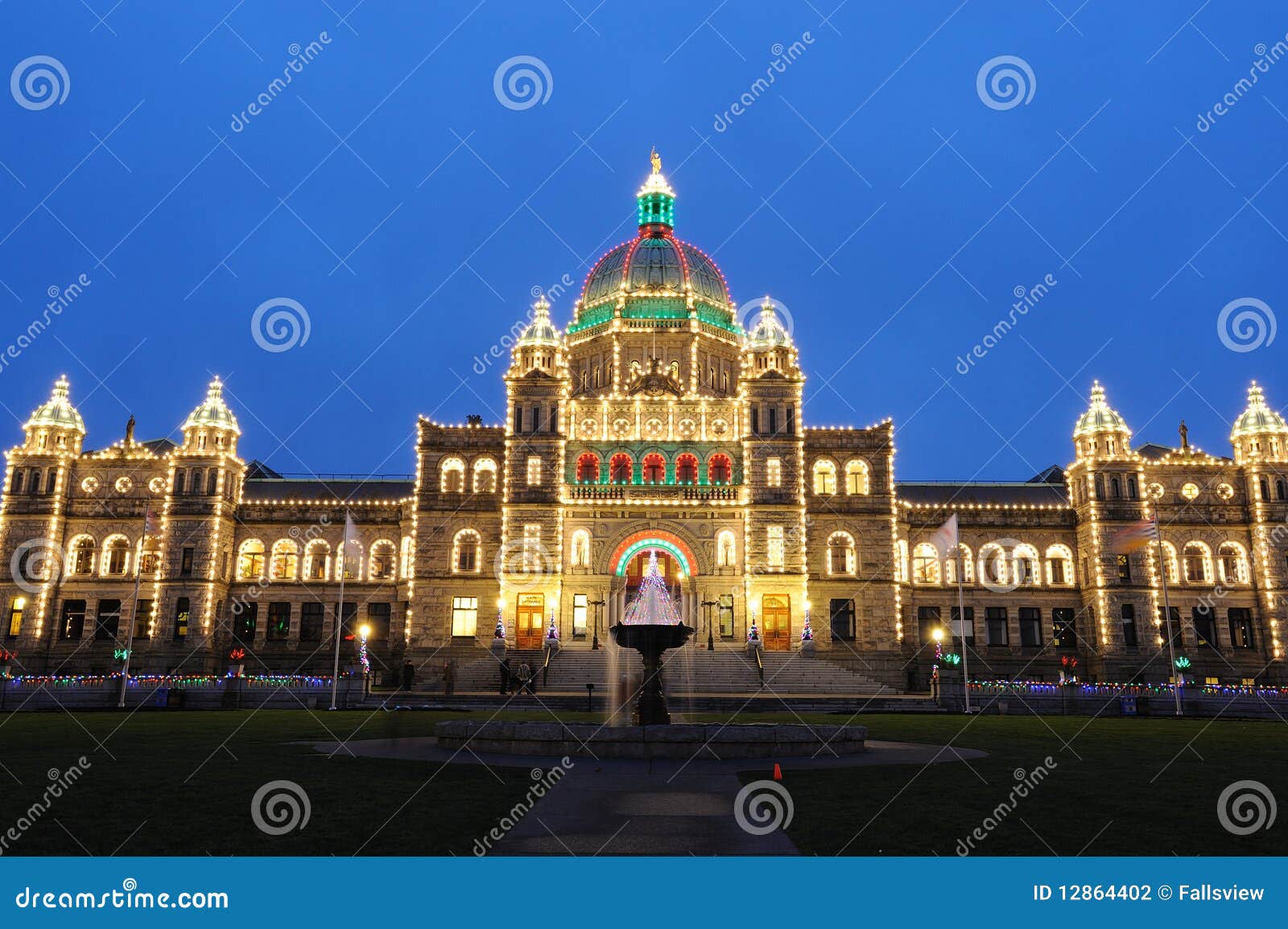 Victoria night scene stock photo. Image of famous, buildings - 12864402