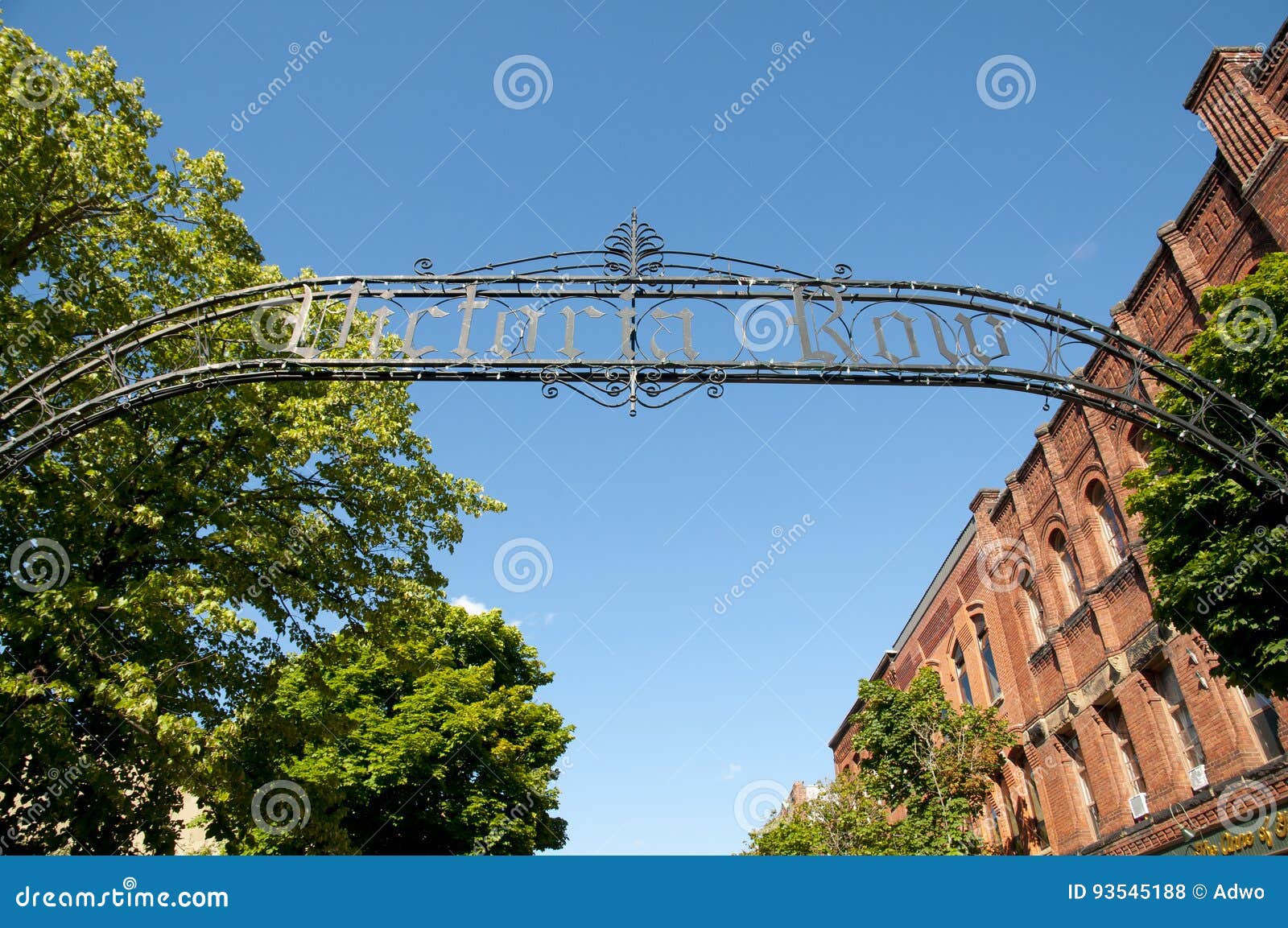 Victoria Row Sign - Charlottetown - Canada Stock Photo - Image of ...