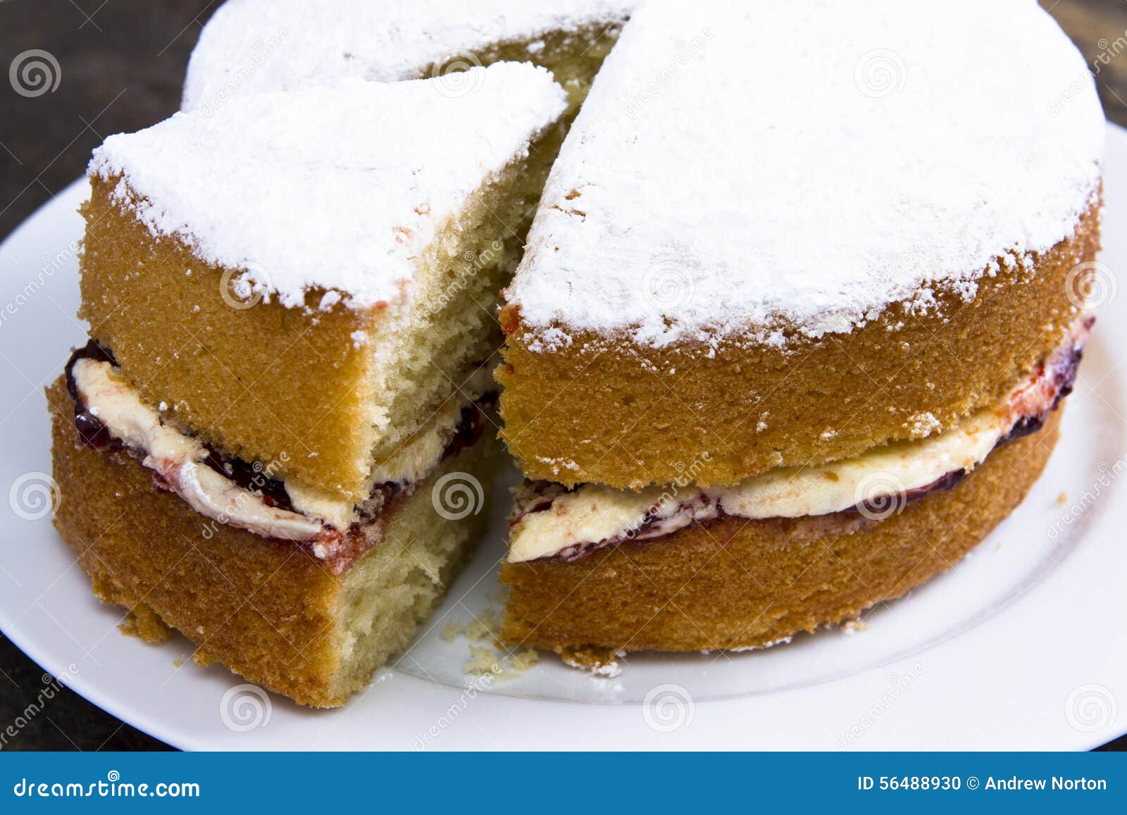 Victoria Sandwich Cake Stock Photography | CartoonDealer.com #77846462